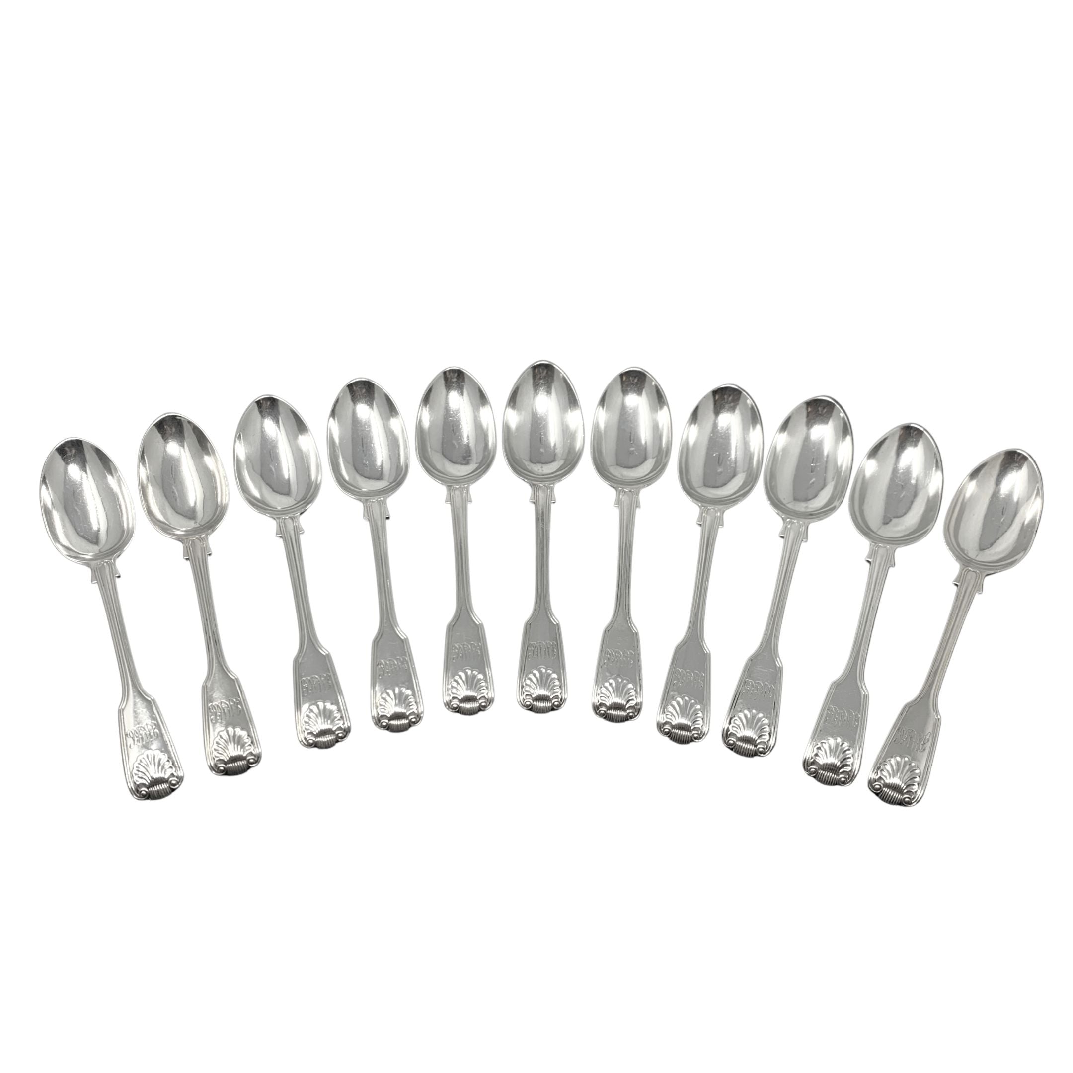 Henry Holland Antique Sterling Monogrammed Kings Dessert Spoon Set (11 ...