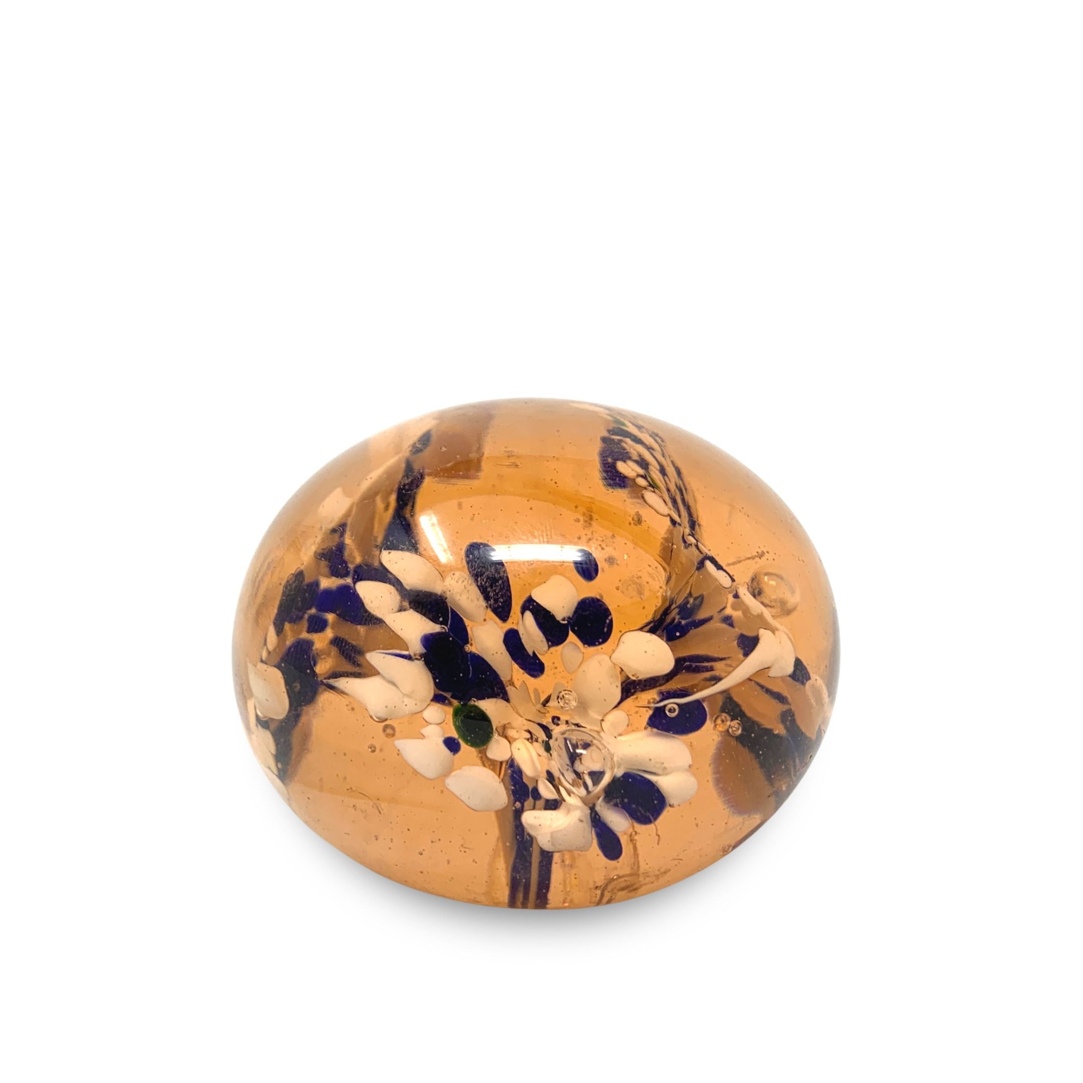 Murano Rare Golden Art Glass Floral Paperweight – Goodman's Antiques ...