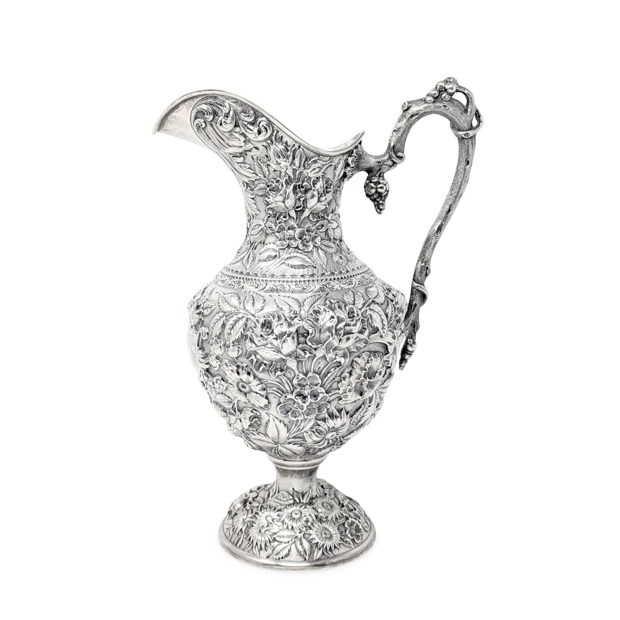 The Schofield Company "Baltimore Rose" Sterling Silver Repoussé Ewer ...