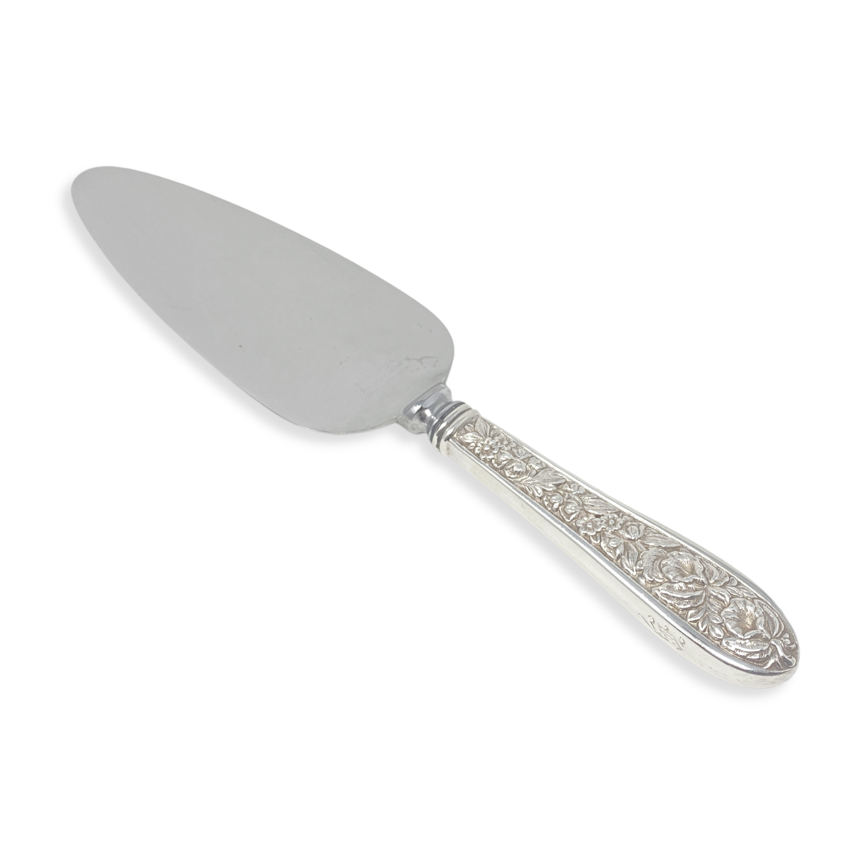 Kirk Stieff "Corsage" Monogrammed Sterling Silver Pie Server w/ Stainl ...