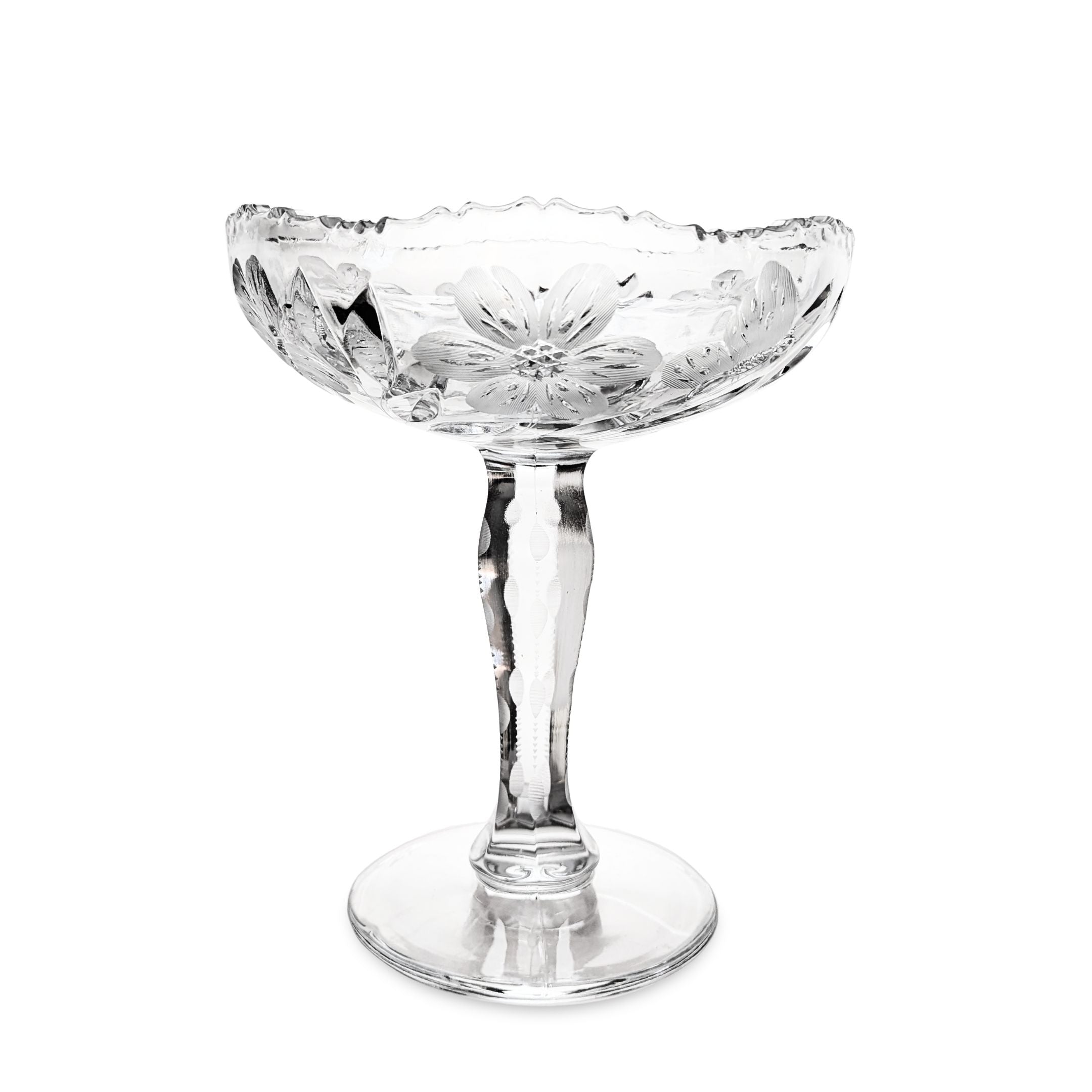 Cut Crystal Compote With Butterfly Motif – Goodman's Antiques & Estate ...