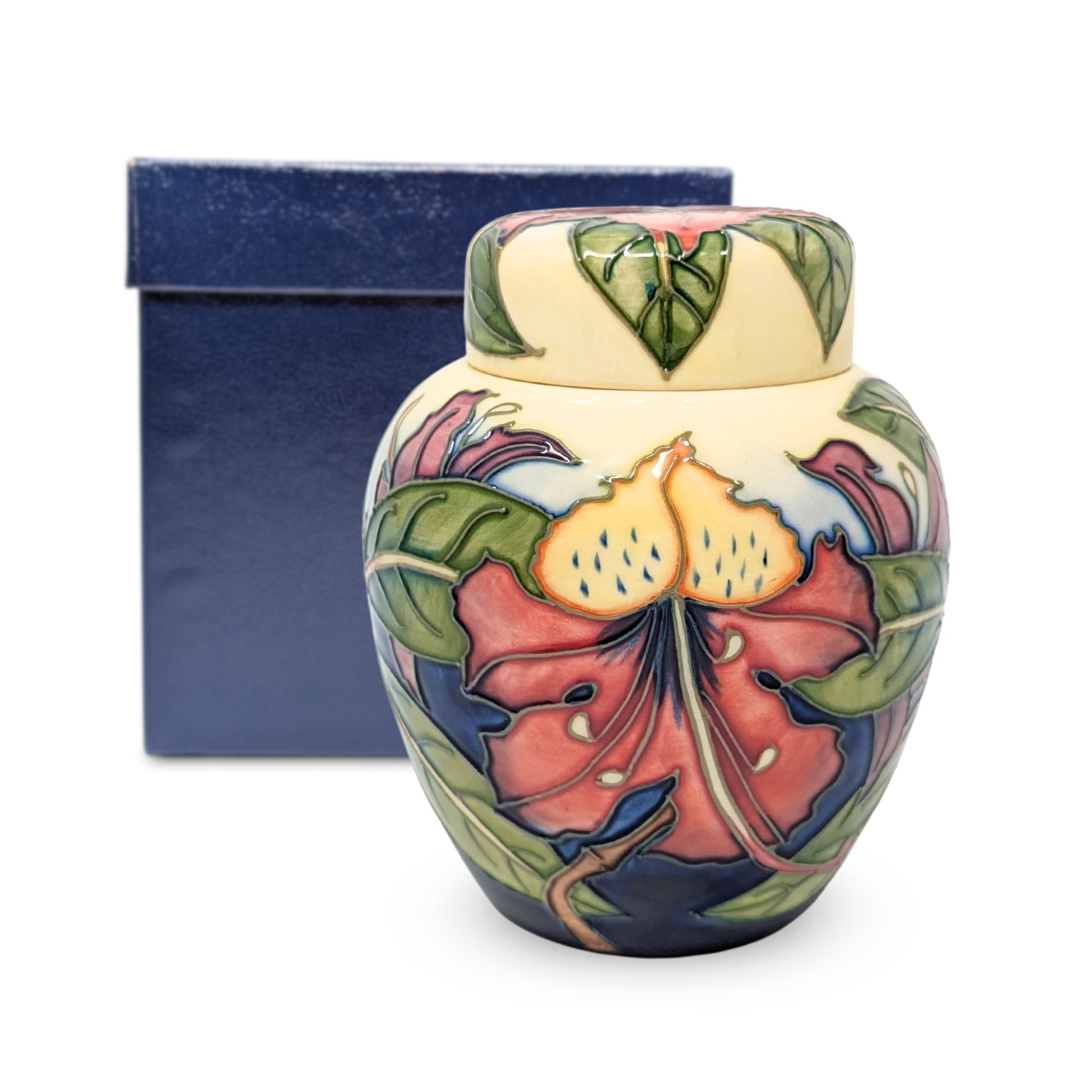 Vintage Moorcroft Pottery "Simeon" Ginger Jar, Designer Phillip Gibson ...
